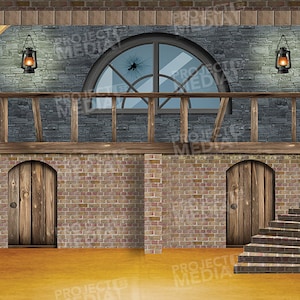 Old Style / Workhouse Interior Stage Backdrop Digital Format for ...