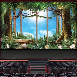 Jungle / Forest Leading to Light Stage Backdrop in Digital Format for ...