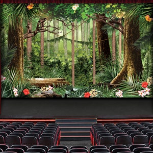 Thick Jungle / Forest Day Time Stage Backdrop in Digital Format for ...