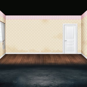 Old Fashioned / Style Bed Room Stage Backdrop in Digital Format for ...