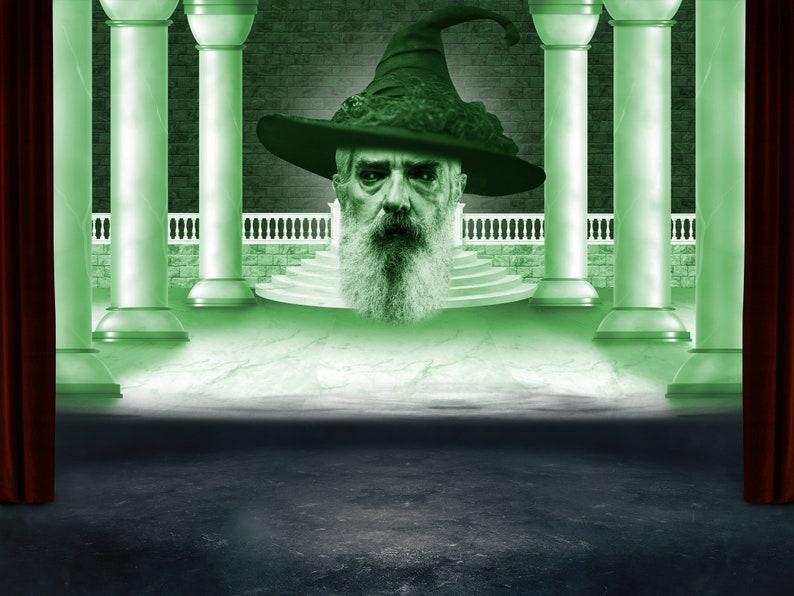 Emerald City Castle Inside With Wizard Stage Backdrop in Digital Format ...