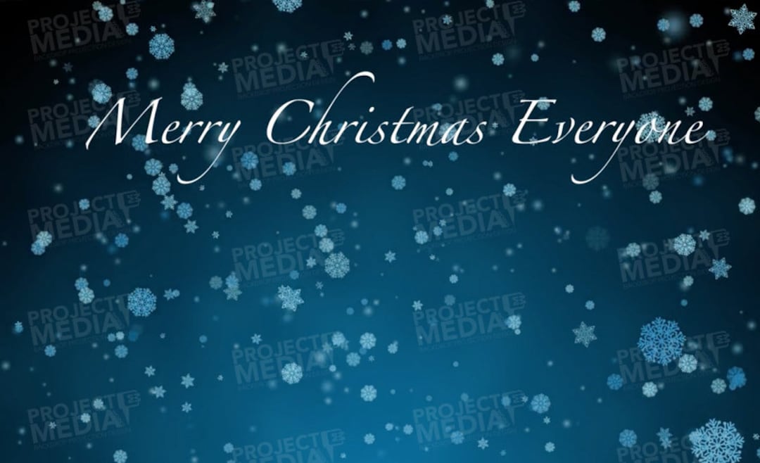 Animated Christmas and Winter Stage Backdrop in Digital Format for ...