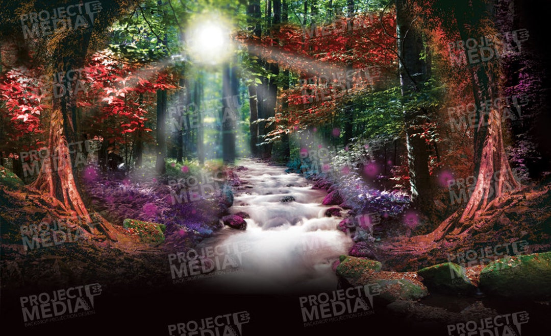 Forest River Daytime Stage Backdrop in Digital Format for Projection ...
