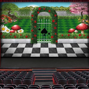 Elegant / Royal Garden Stage Backdrop Digital Format for Projection ...