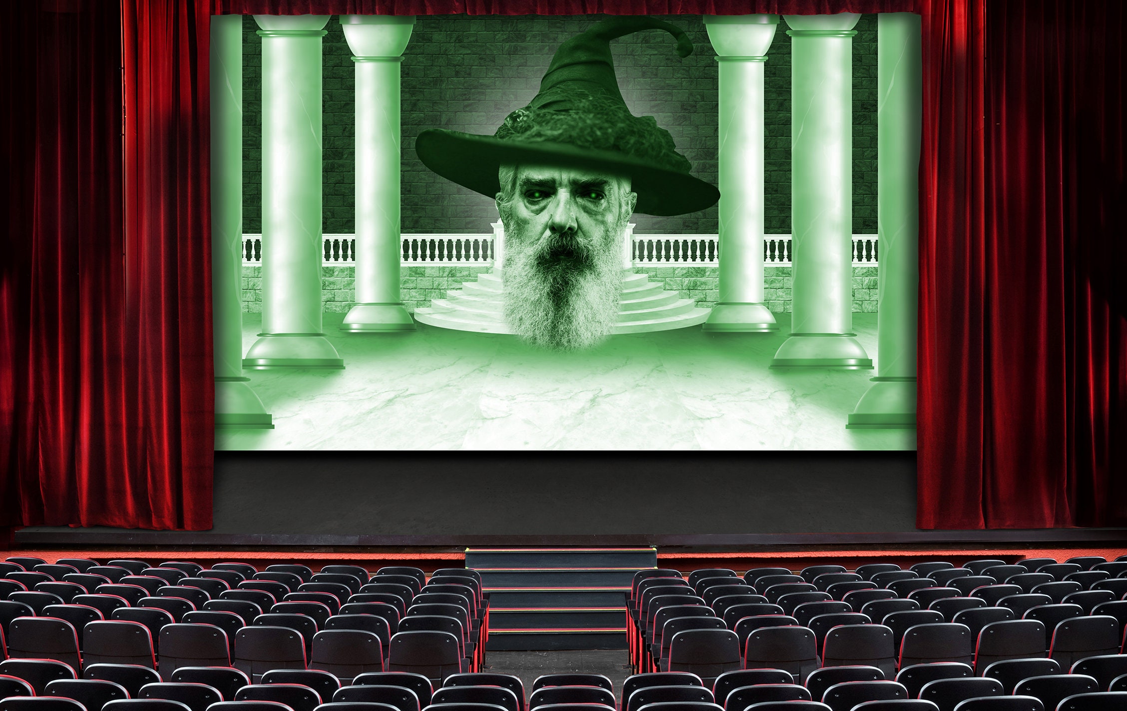 Emerald City Castle Inside With Wizard Stage Backdrop in Digital Format ...