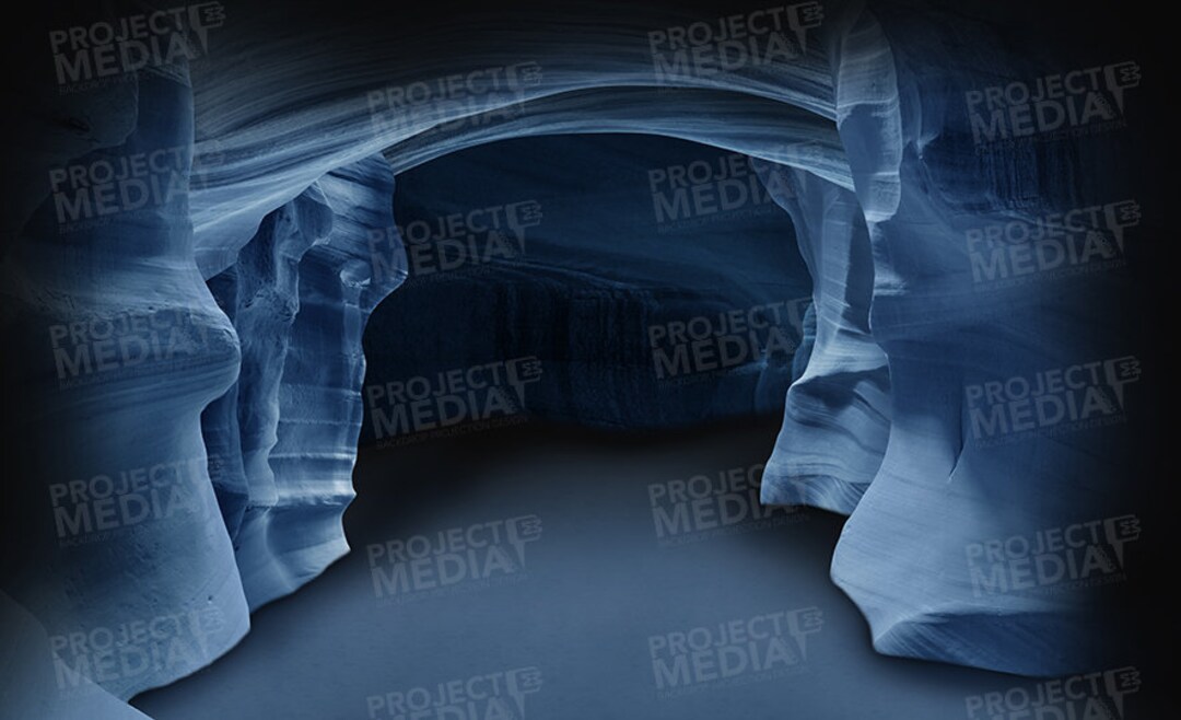 Empty Cave Stage Backdrop in Digital Format for Projection Onto Theatre ...