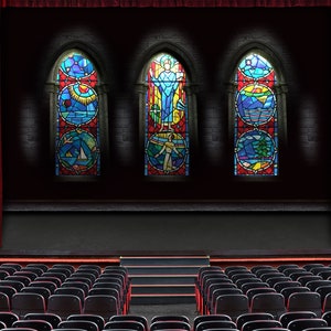 Stained Glass Stage Backdrop in Digital Format for Projection Onto ...