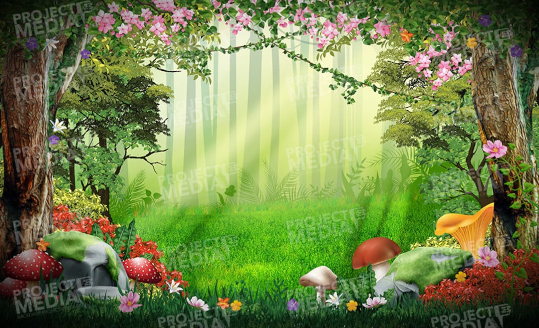Forest Clearing Stage Backdrop Digital Format for Projection Onto ...