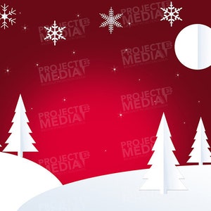 Christmas, Winter & Snow With Trees Backdrop in Digital Format for ...