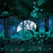 Jungle / Forest at Night Stage Backdrop in Digital Format for ...