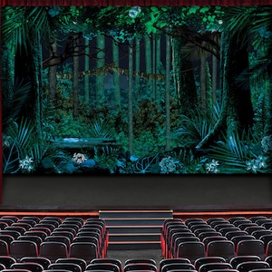 Thick Jungle / Forest at Night Stage Backdrop in Digital Format for ...