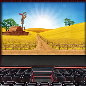 Crop Field Daytime Stage Backdrop in Digital Format for Projection Onto ...