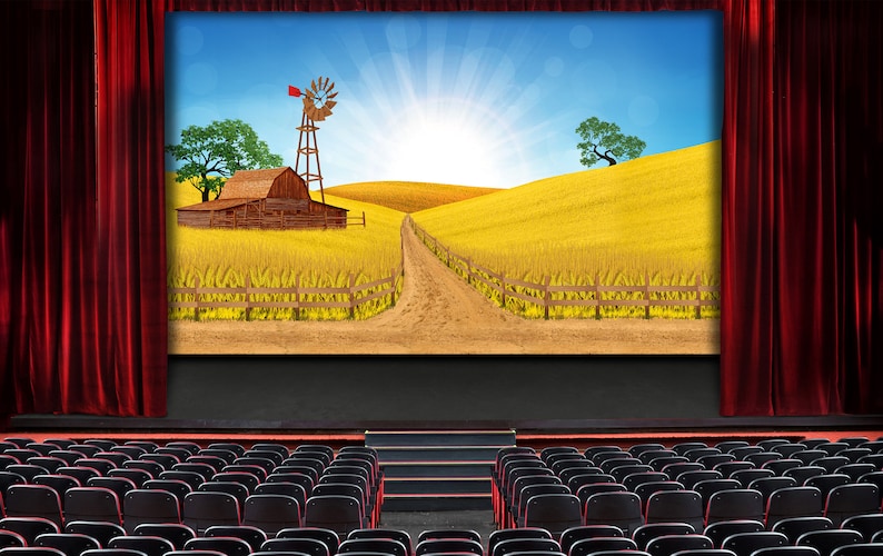 Crop Field Daytime Stage Backdrop in Digital Format for Projection Onto ...