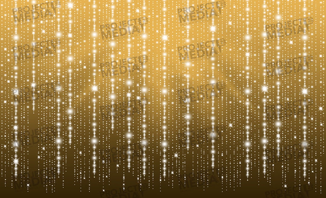 Sparkling Curtain Style Golden Backdrop in Digital Format for ...