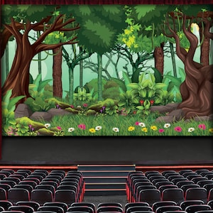 Jungle / Forest Day Stage Backdrop in Digital Format for Projection ...