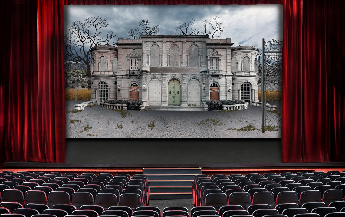 Old Rundown School / Building Stage Backdrop in Digital Format for ...