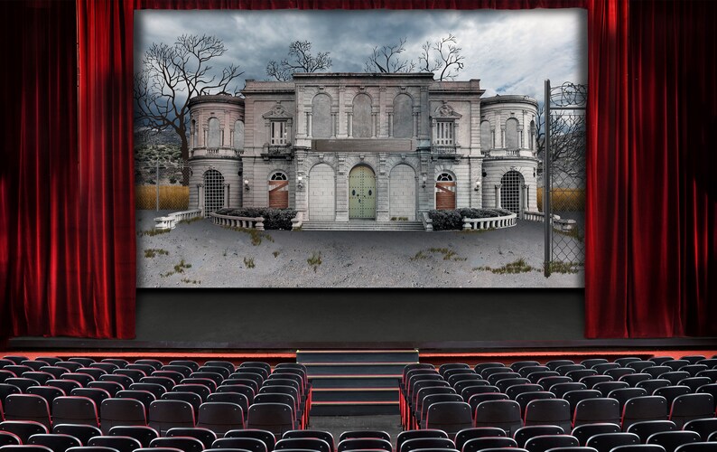 Old Rundown School / Building Stage Backdrop in Digital Format for ...