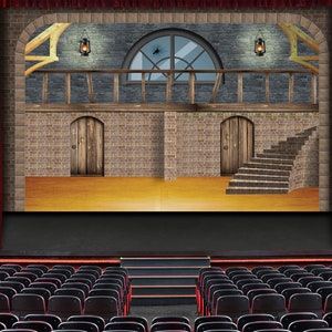 Old Style / Workhouse Interior Stage Backdrop Digital Format for ...
