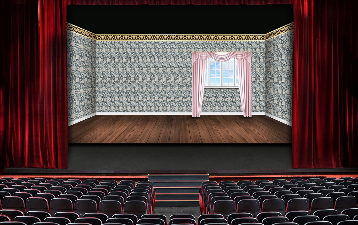 Old Fashioned / Style Living Room Stage Backdrop in Digital Format for ...