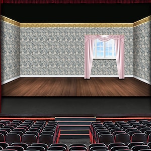 Old Fashioned / Style Living Room Stage Backdrop in Digital Format for ...