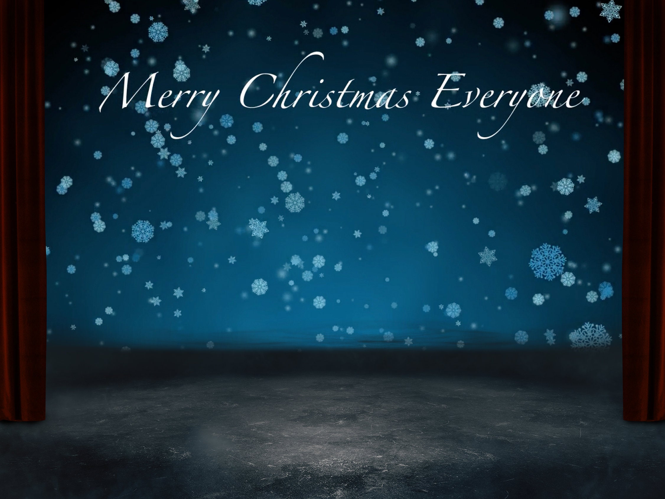 Animated Christmas and Winter Stage Backdrop in Digital Format for ...