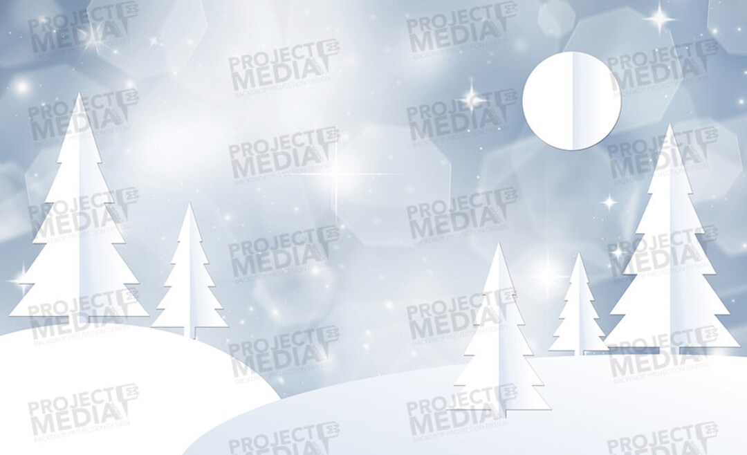 Christmas, Winter Backdrop in Digital Format for Projection Onto ...