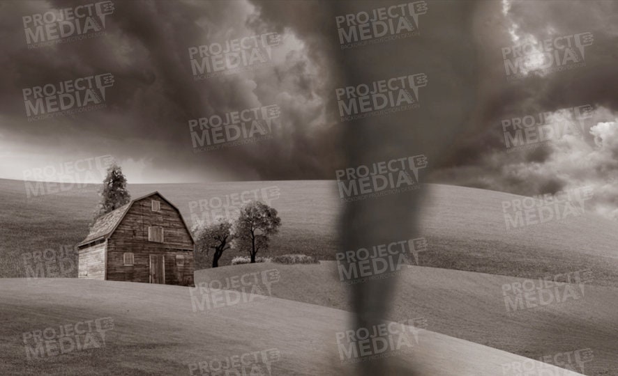 Tornado in Countryside Animated Stage Backdrop in Digital Format for ...