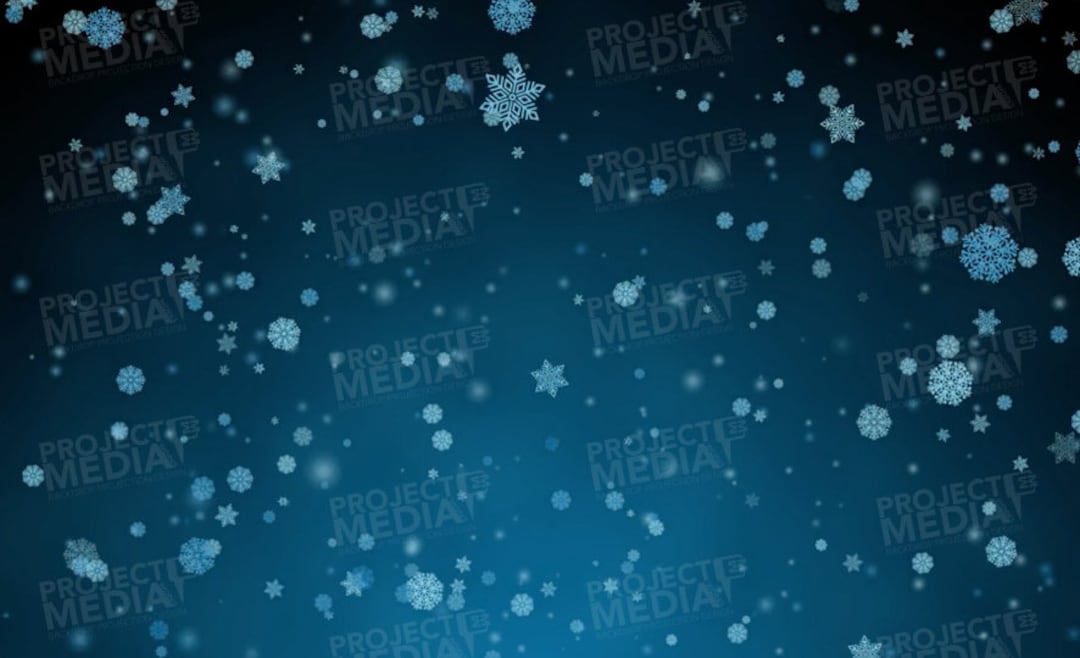 Animated Christmas and Winter Stage Backdrop in Digital Format for ...