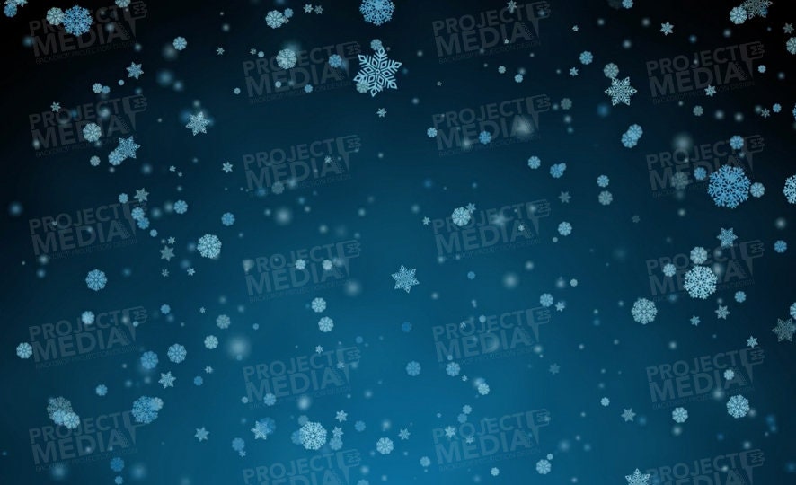 Animated Christmas and Winter Stage Backdrop in Digital Format for ...