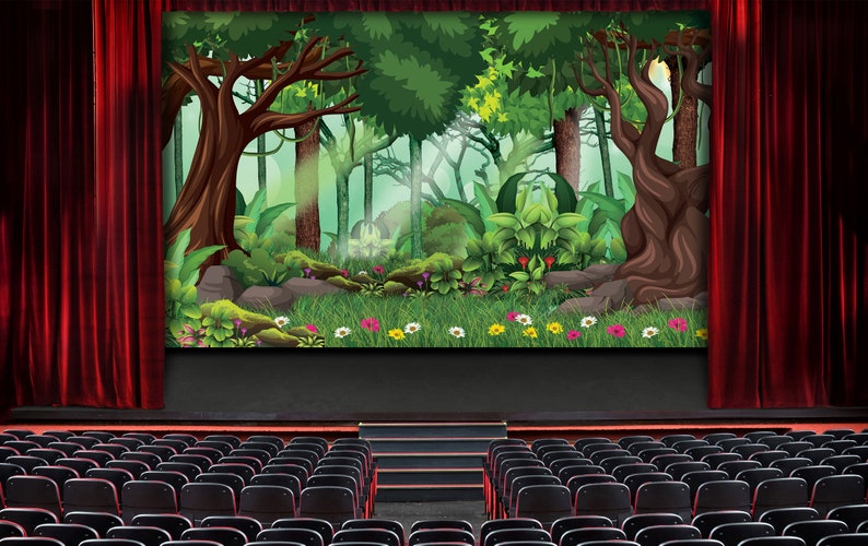 Jungle / Forest With Sunbeams Backdrop in Digital Format for Projection ...