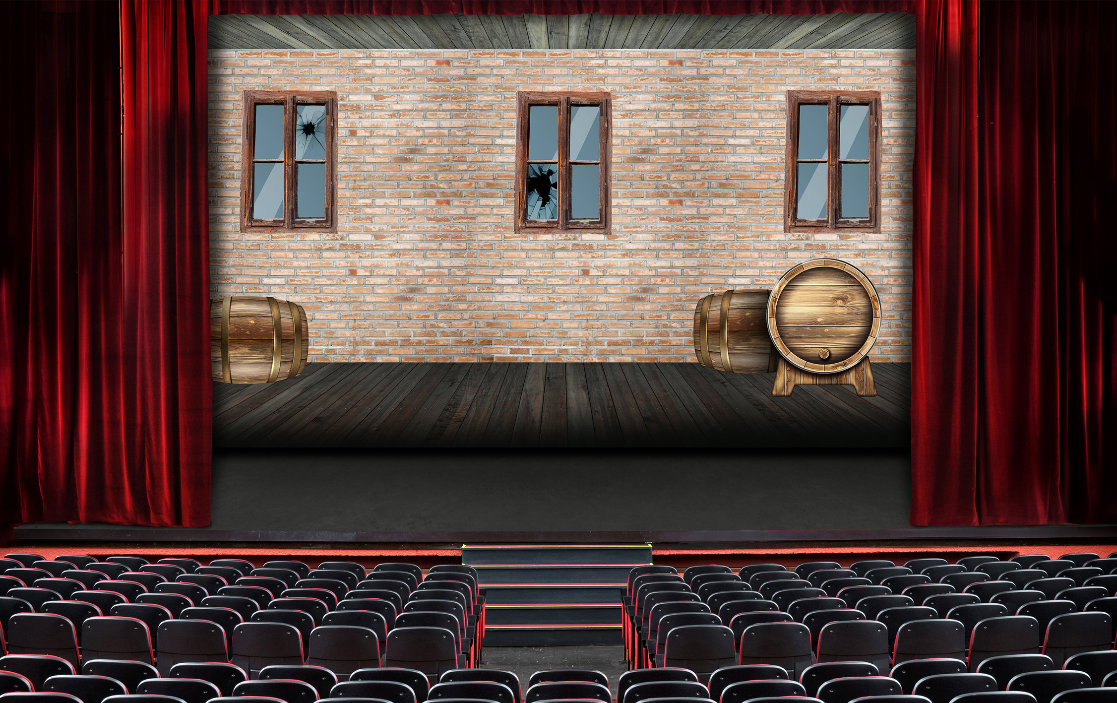Old Fashioned/style Bar Interior Stage Backdrop Digital Format for ...