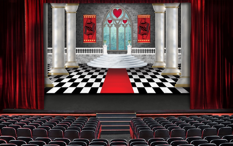 Palace Interior Stage Backdrop Digital Format for Projection Onto ...