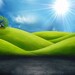 Rolling Hills Countryside Landscape Daytime Stage Backdrop in Digital ...