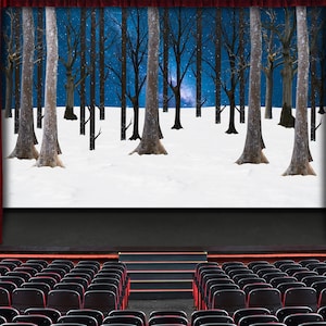 Christmas and Winter Stage Backdrop in Digital Format for Projection ...