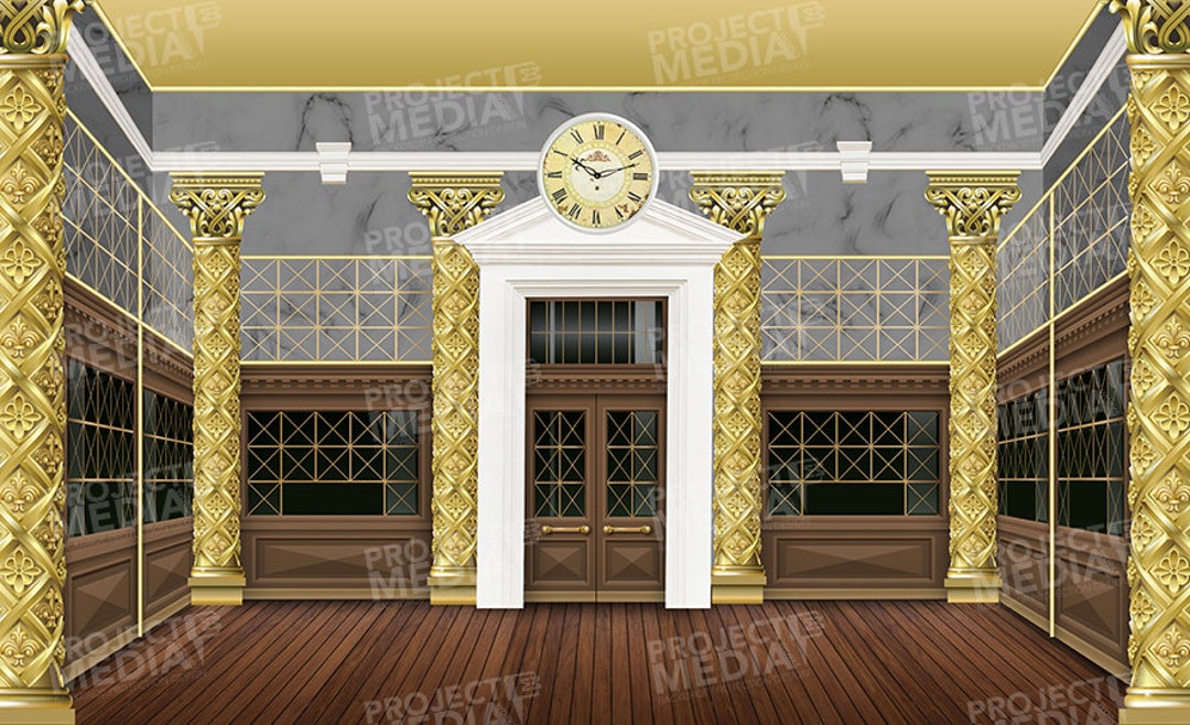 Interior of Bank / Building / Luxurious Stage Backdrop in Digital ...