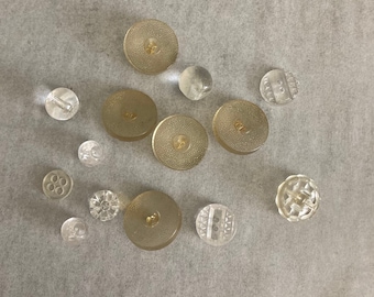Buttons, 1930's to 1970's - White 2 - Etsy