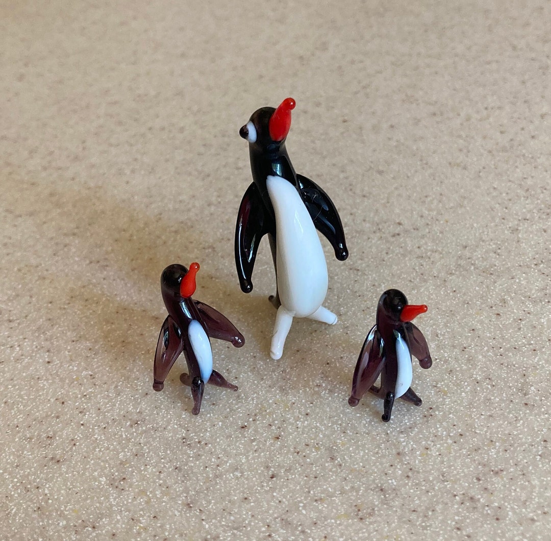 Collectible Blown Glass Penguins - Etsy