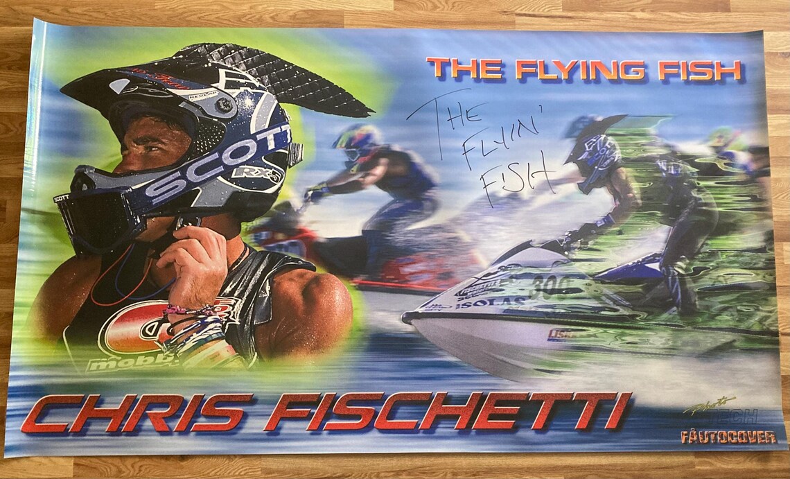Giant 7' Chris Fischetti Racing Poster - Etsy
