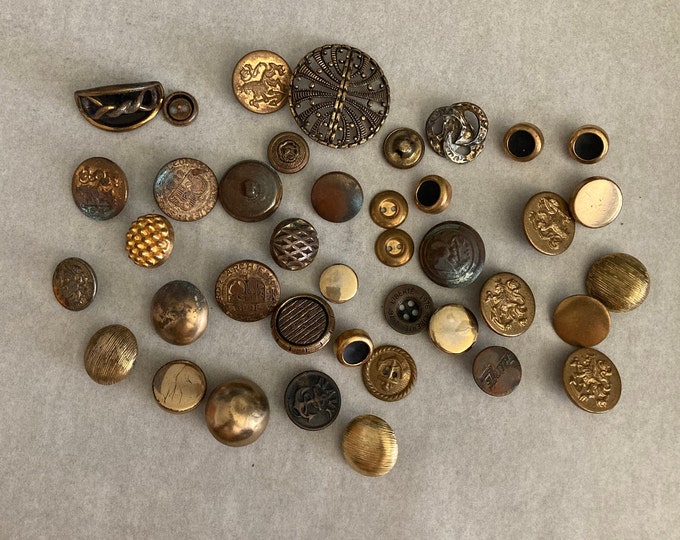 Buttons, 1930's to 1970's - Gold - Etsy