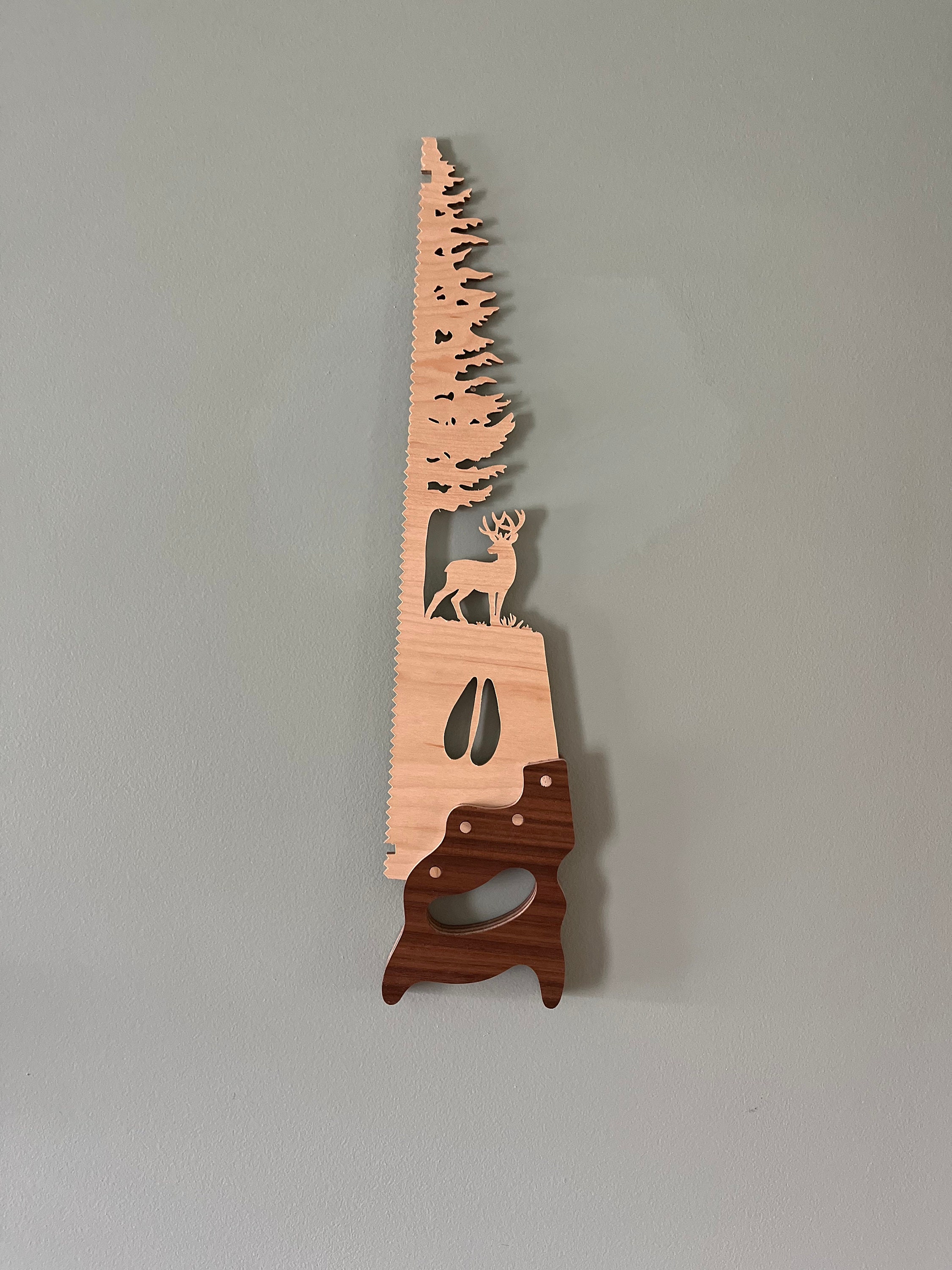 Deer Saw- Scroll Saw- Wood- Woodworking- Deer- Wall Art- Father's Day ...