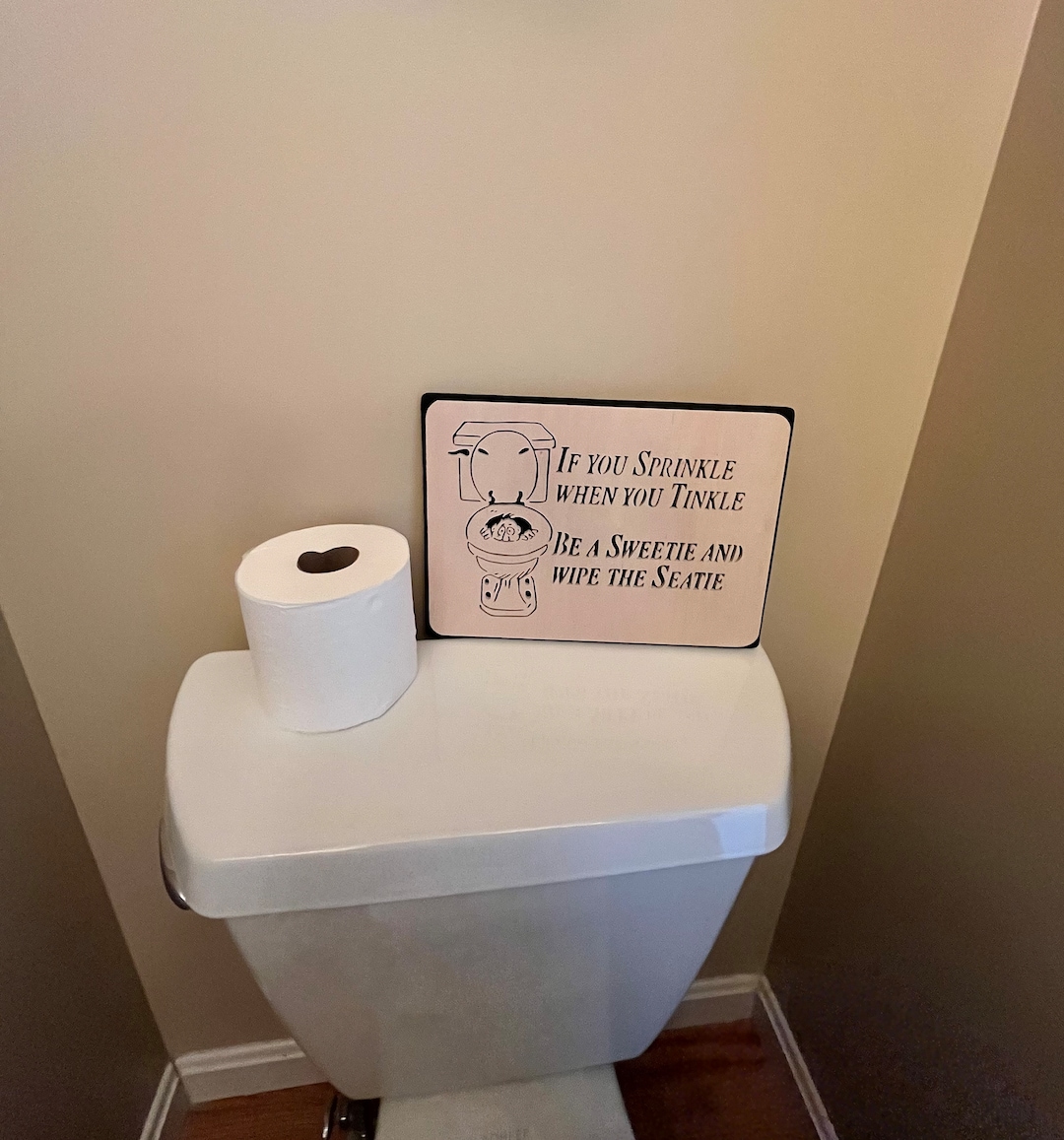 Funny Bathroom Sign, Bathroom Sign, Bathroom Decor, Scroll Saw, Hand ...