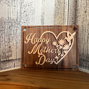 Wooden Mother's Day Art, Scroll Saw, Hand Cut, Wall Art, Home Decor ...