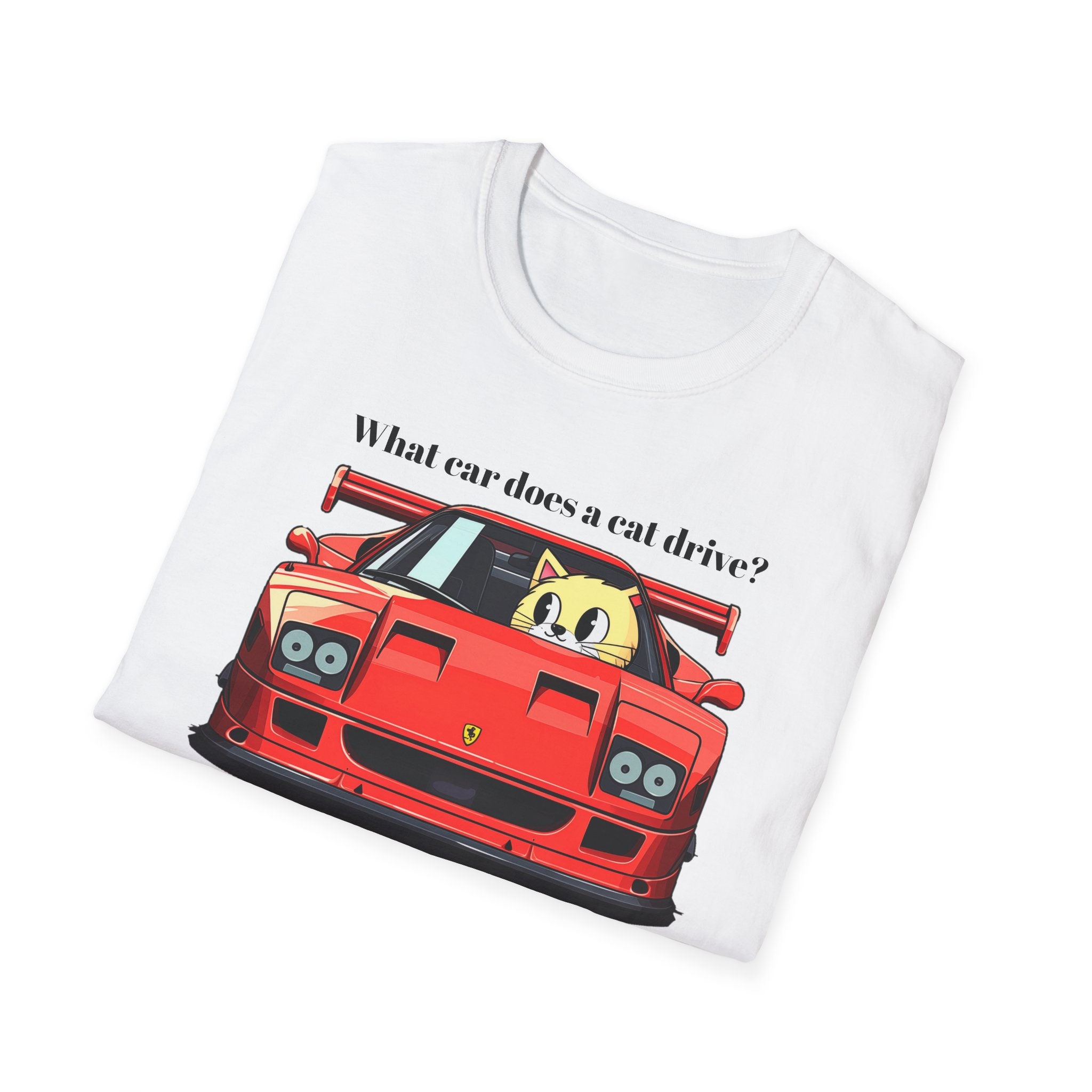 Cat in Purrari Ferrari Pun T Shirt Ferrari Formula 1 Cute Cat Shirt ...