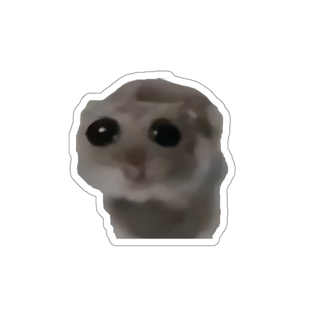 The Gift for Animal Lovers, Crying Hamster Meme Sticker, Perfect for ...