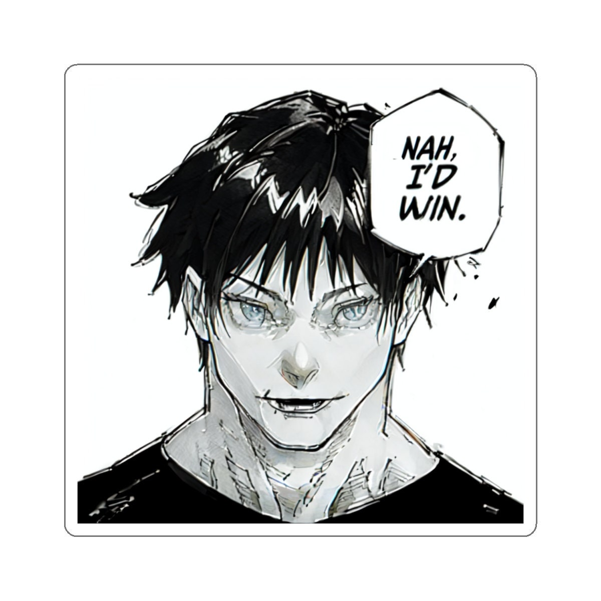 Toji Fushiguro Nah I'd Win Sticker - Etsy