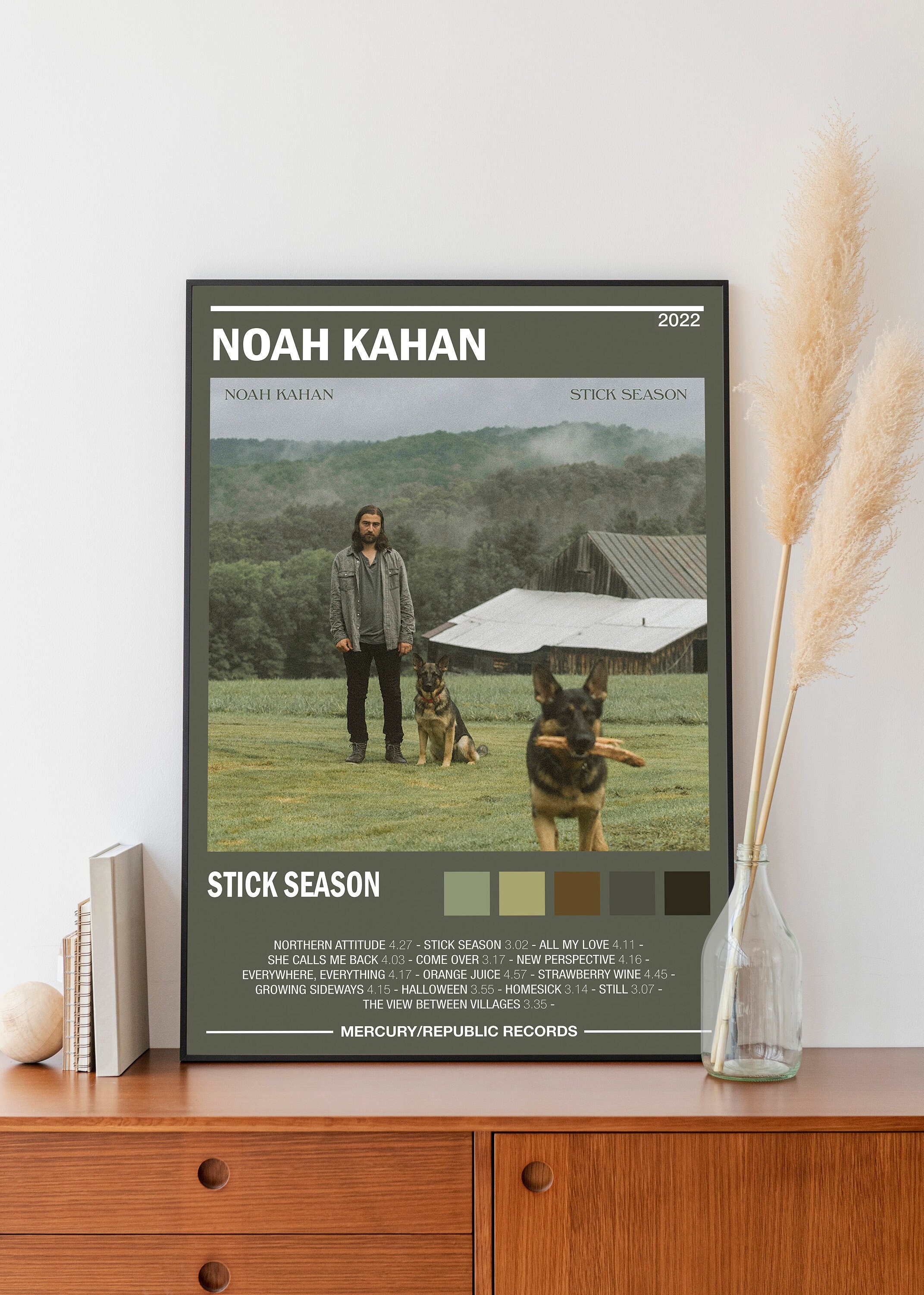 Noah Kahan - Stick Season - Album Poster | Color Optional | Wall Decor ...