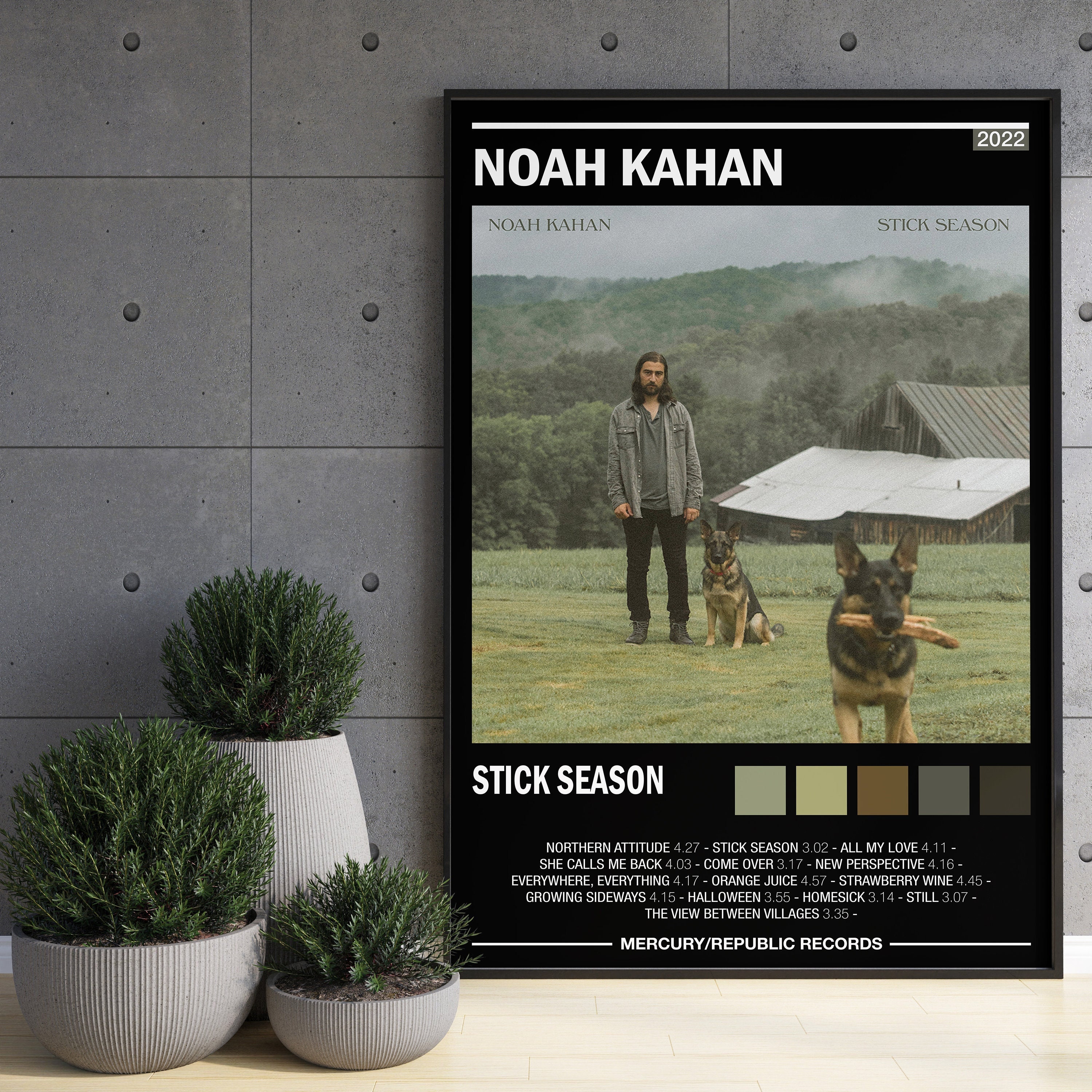 Noah Kahan - Stick Season - Album Poster | Color Optional | Wall Decor ...