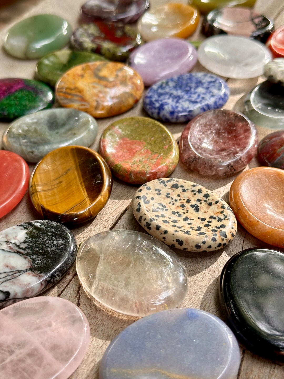 Crystal Worry Stones / Anxiety Pocket Stone - Etsy