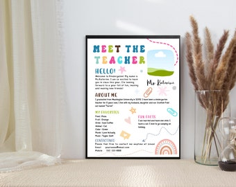 Meet the Teacher EDITABLE PRINTABLE Forms Back to School - Etsy