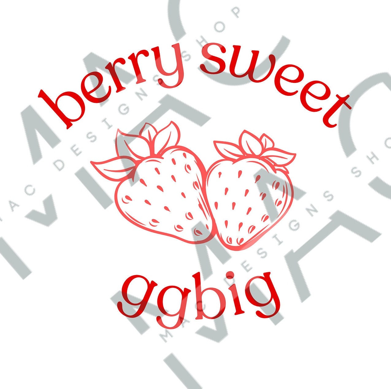 DIGITAL DOWNLOAD Sorority Big Little Reveal Berry Sweet Strawberry, PNG ...
